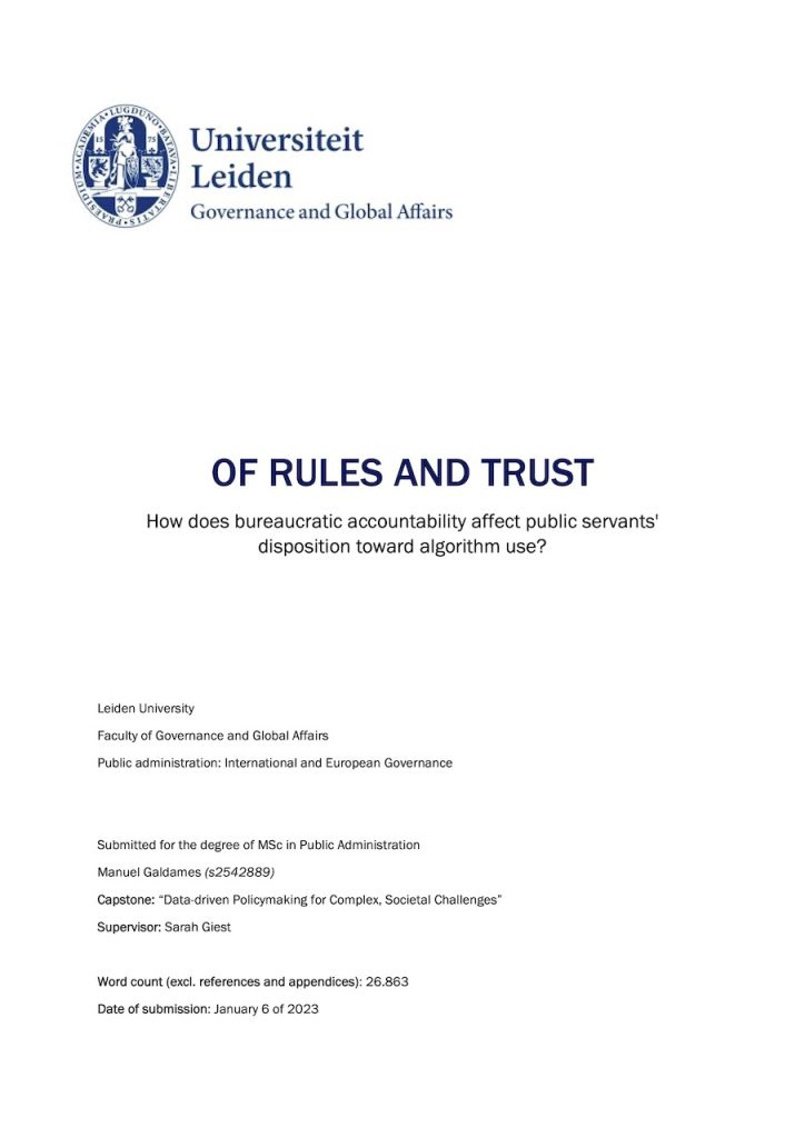 Of Rules and Trust. How does bureaucratic accountability affect public ...